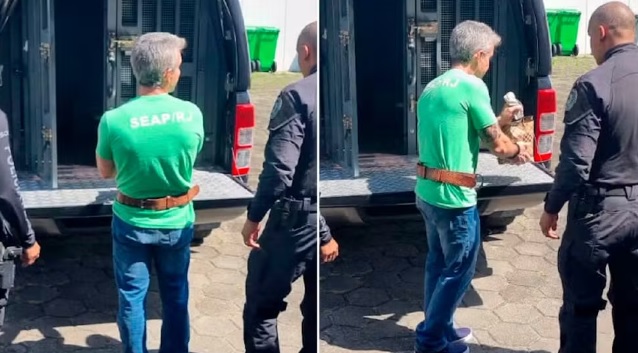 Bicheiro Rogério Andrade chega ao presídio federal de Campo Grande - JNE